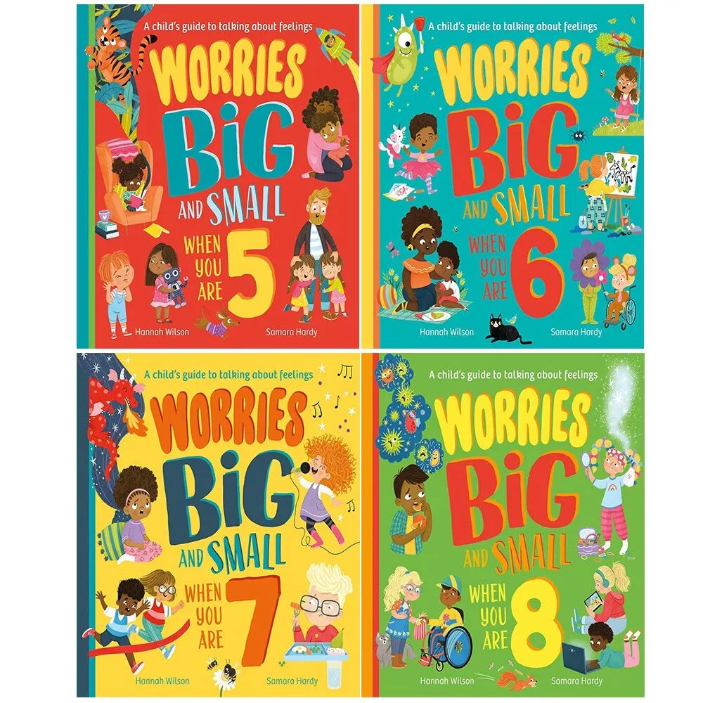 Worries Big and Small Collection 4 Books 5-8 Set by Hannah Wilson, Sam