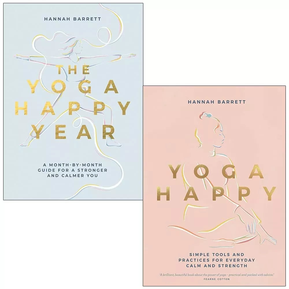 Hannah Barrett Yoga 2 Books Collection Set Yoga Happy (HB), Yoga Happy ...