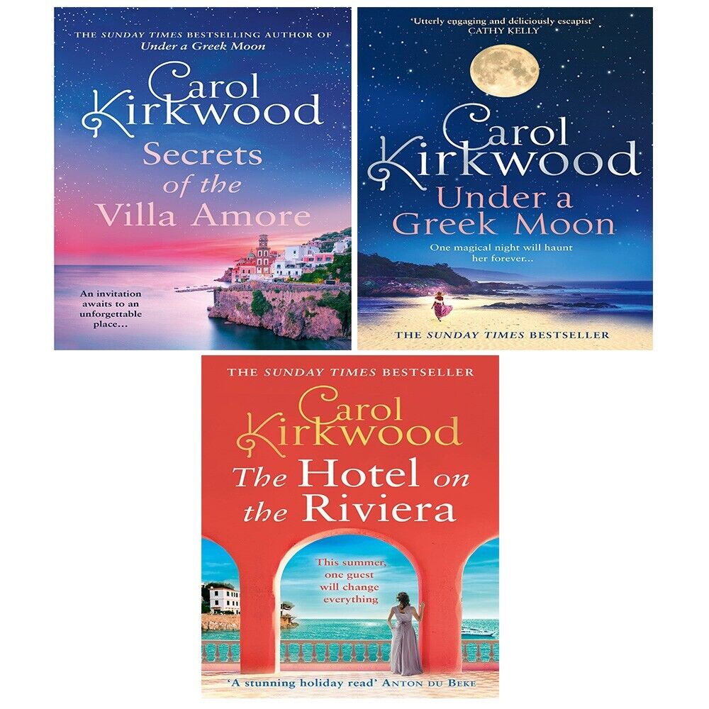 Carol Kirkwood Collection 3 Books Set Hotel on Riviera, Secrets of Vil ...