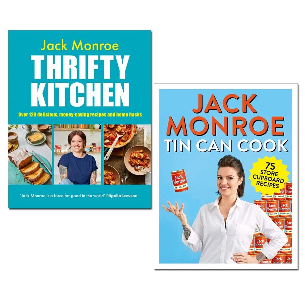 Jack Monroe 2 Books Collection Set Thrifty Kitchen, Tin Can Cook