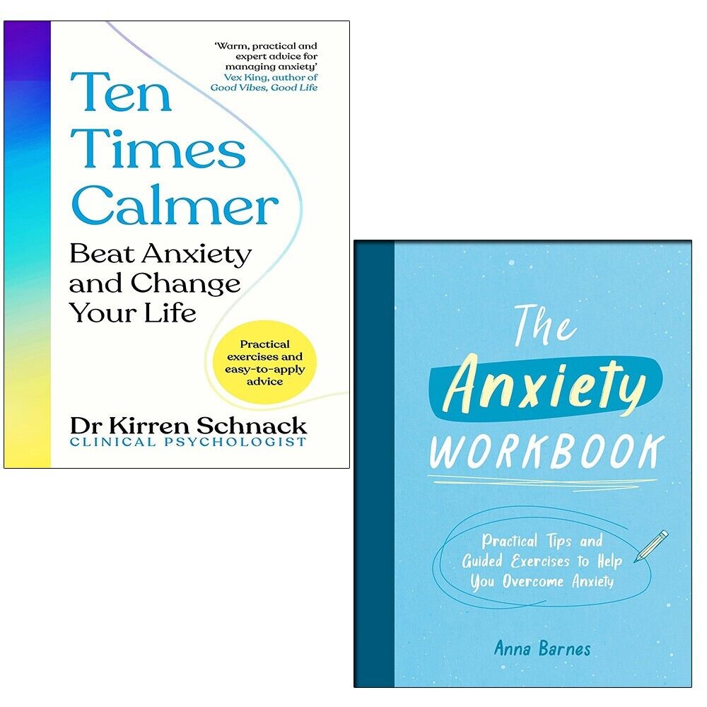 Ten Times Calmer, The Anxiety Workbook 2 Books Collection Set by Dr ...