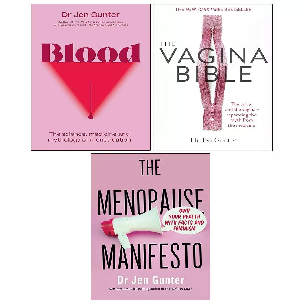 Dr Jennifer Gunter Collection 3 Books Set Blood,Menopause Manifesto ...
