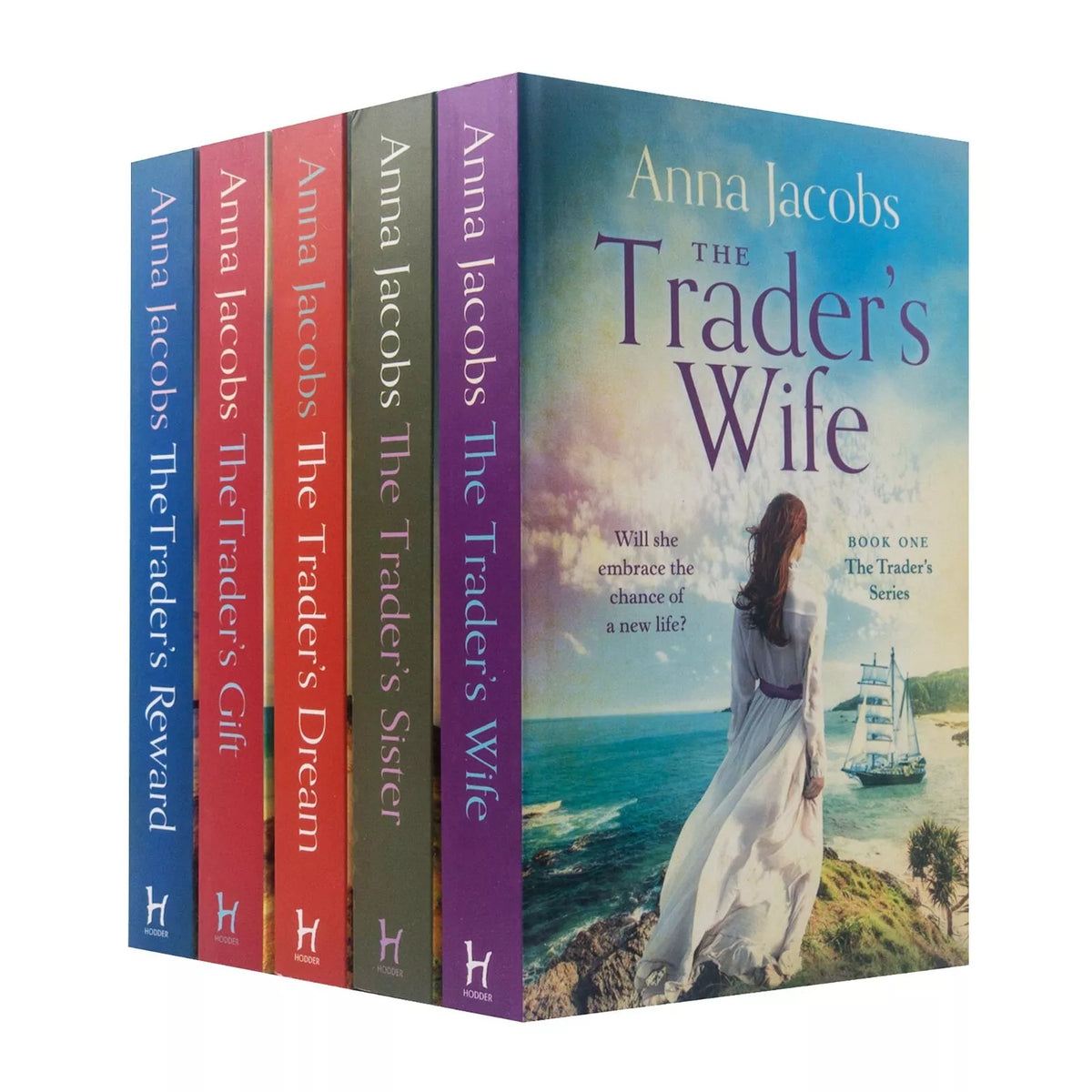Anna Jacobs The Trader Series 5 Books Collection Set (The Trader's Wife ...