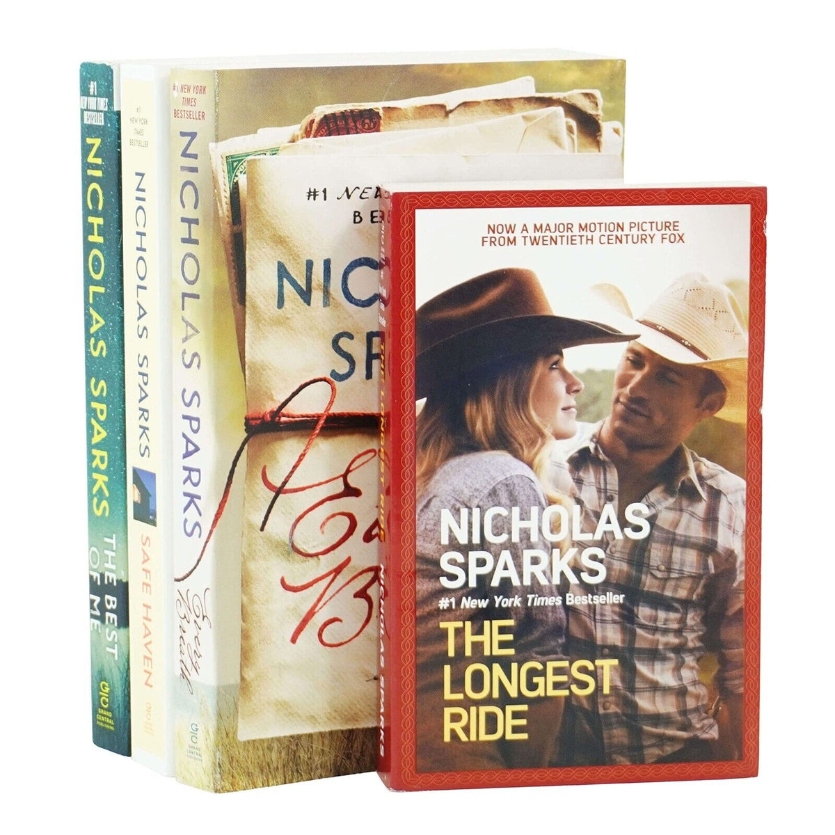 Nicholas Sparks Collection 4 Books Set Longest Ride, Every Breath, Safe Haven | The Book Bundle