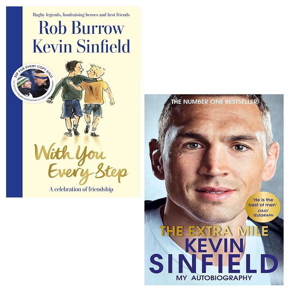 With You Every Step Rob Burrow, Extra Mile Kevin Sinfield 2 Books Set ...