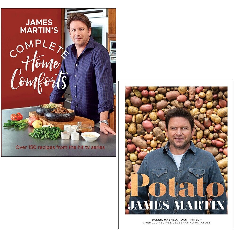 James Martin Collection 2 Books Set Potato Baked,Mashed, Complete Home ...