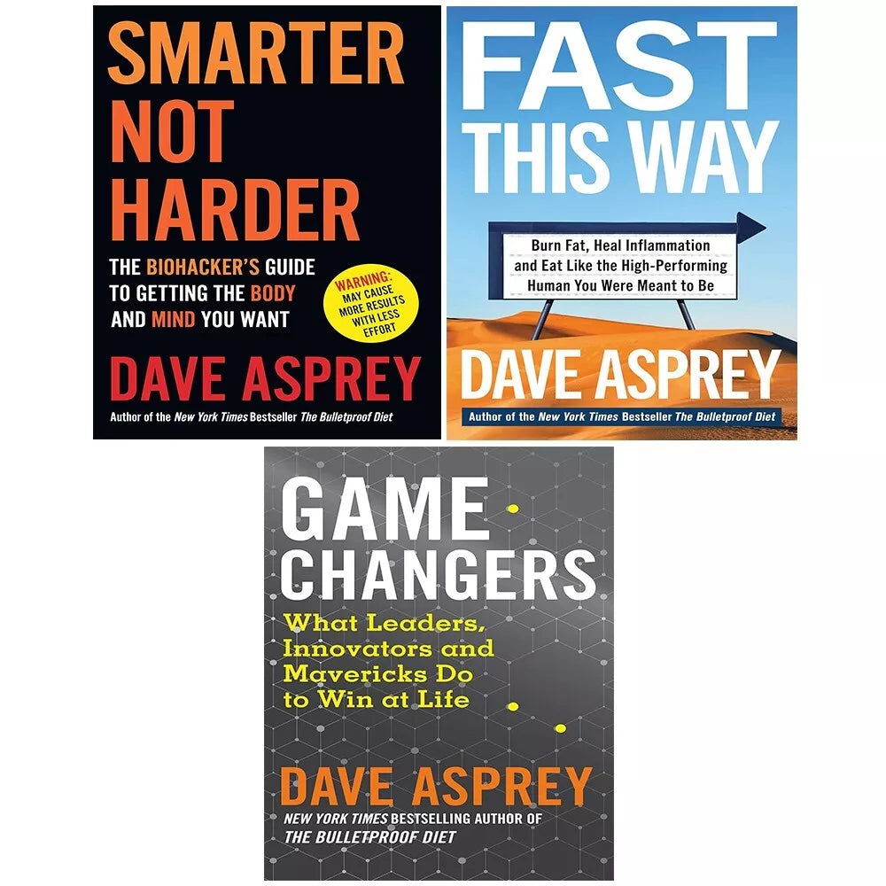 Dave Asprey Collection 3 Books Set Smarter Not Harder,Game Changers ...