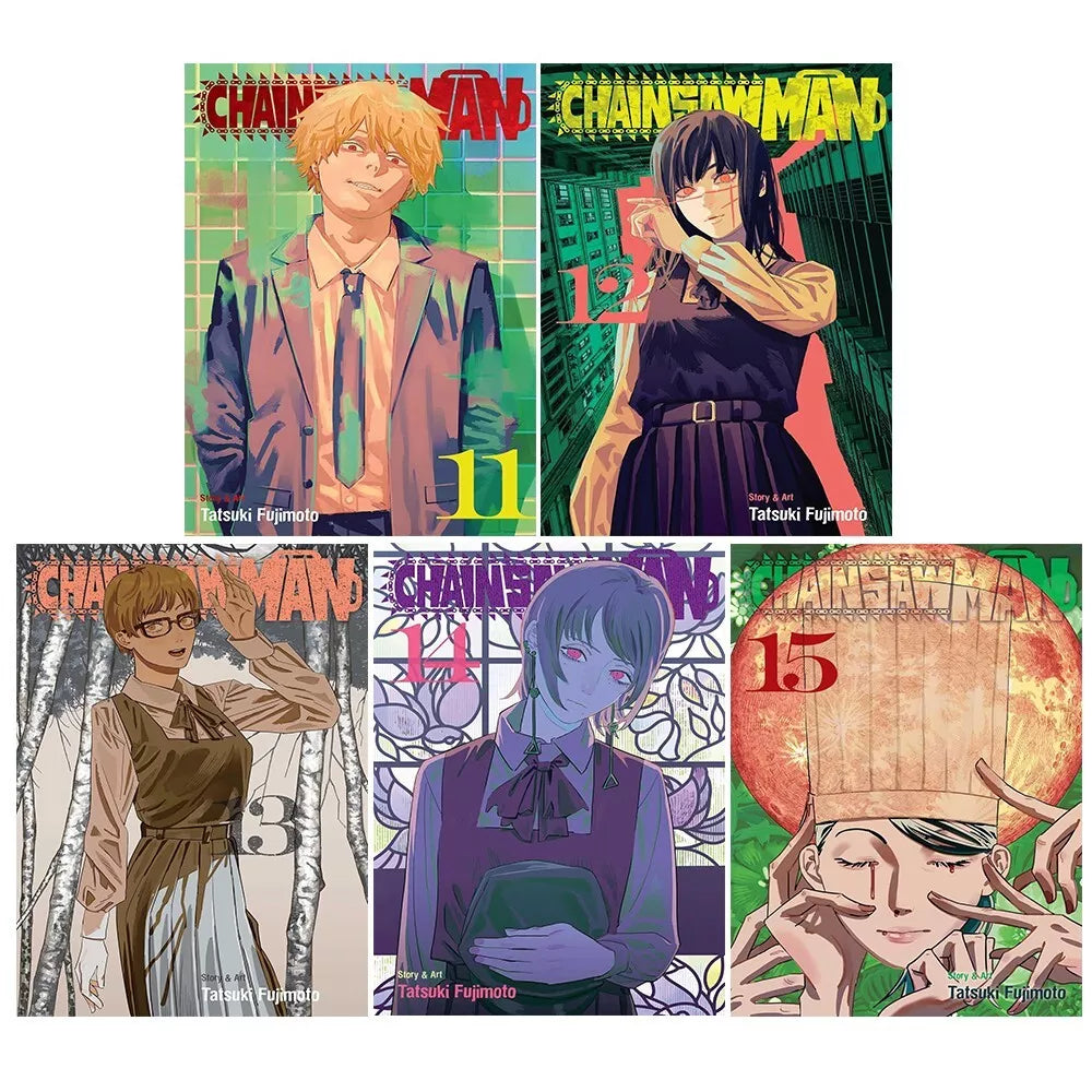 Chainsaw Man Collection 5 Books Set by Tatsuki Fujimoto (Vol 11 to 15) | The Book Bundle