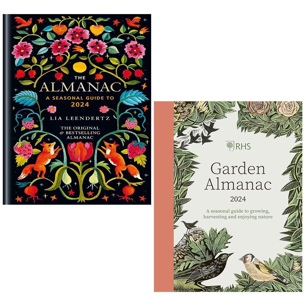 RHS Garden Almanac 2024, Almanac Lia Leendertz 2 Books Set Animals ...