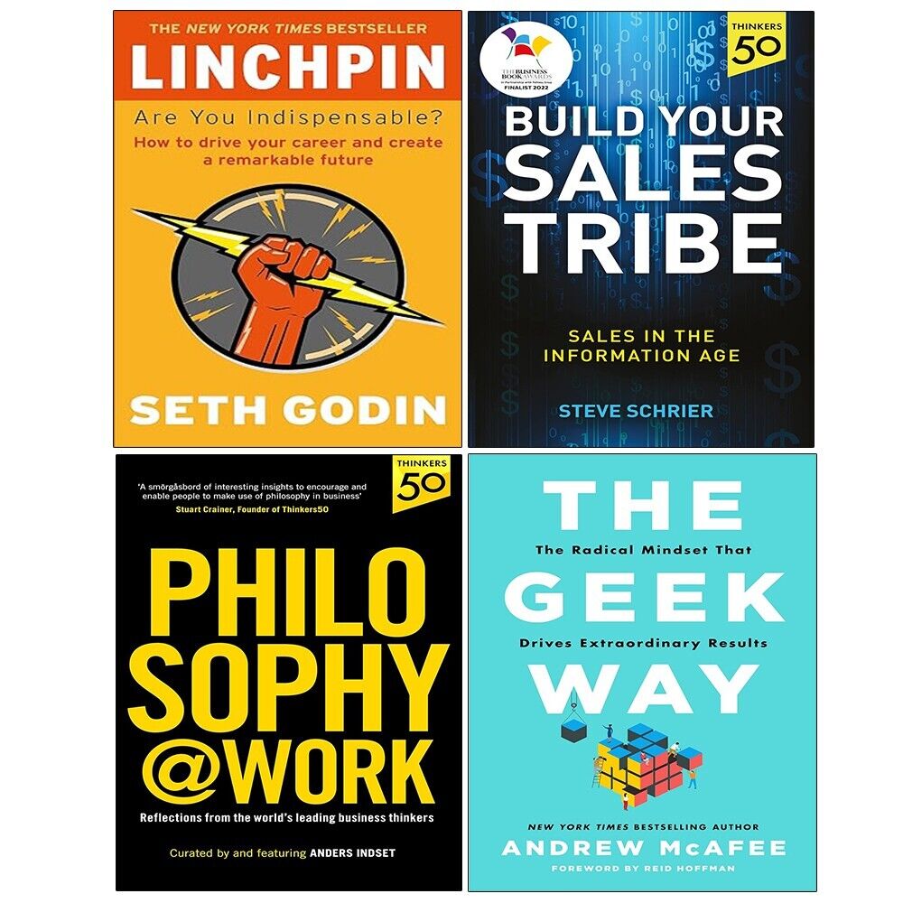 Linchpin,Philosophy Work,Geek Way, Build Your Sales Tribe 4 Books Set ...