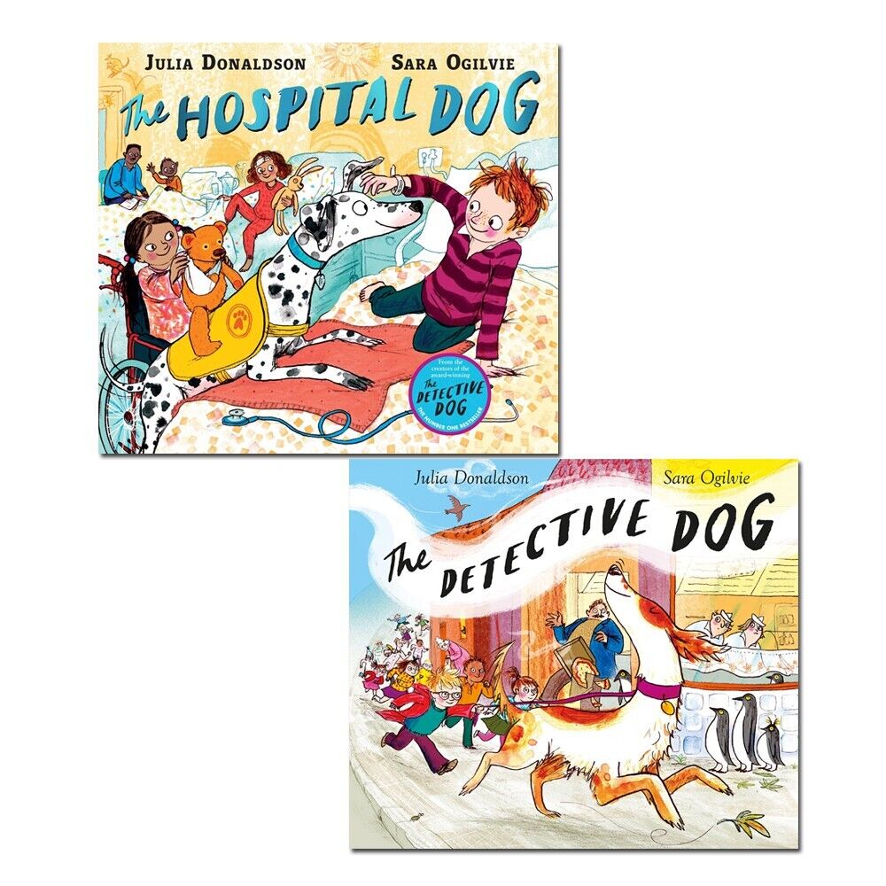 Julia Donaldson 2 Books Collection Set (The Hospital Dog, The Detective ...