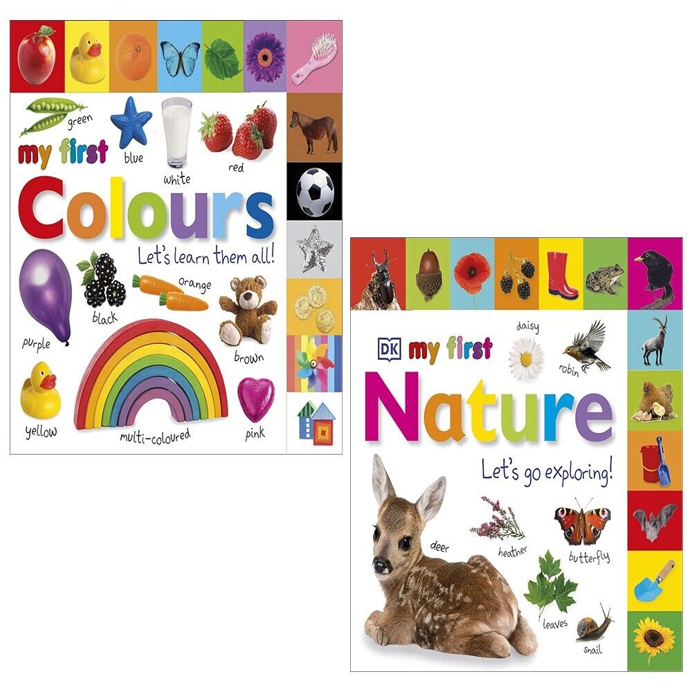 My First Tabbed Board Book Collection 2 Books Set by DK My First Colours Let's | The Book Bundle