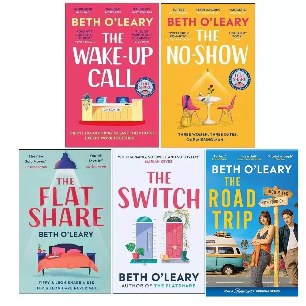 Beth O'Leary Collection 5 Books Set The Wake-Up Call, No-Show, Flatsha
