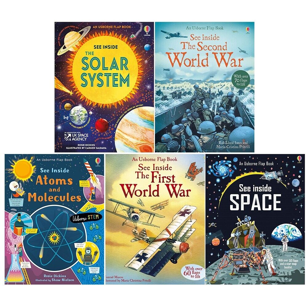 Usborne Flap Books Collection 5 Books Set by Rob Lloyd Jones, Rosie Di ...