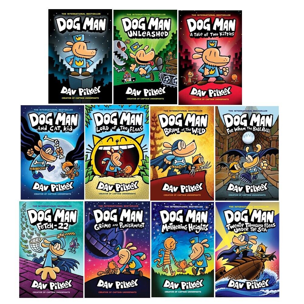 Dog Man book Series 1 - 11 Books Collection Set by Dav Pilkey | The ...