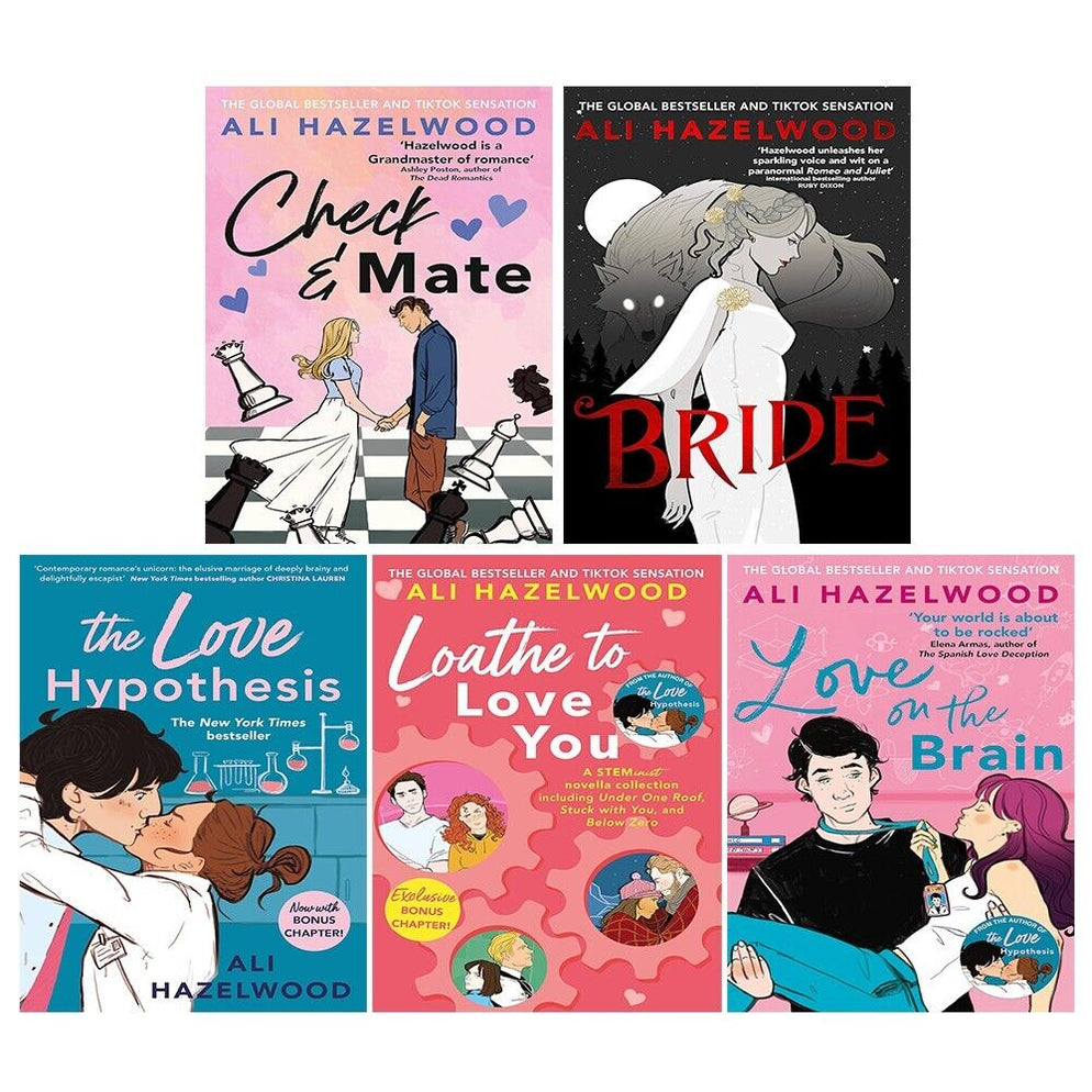 Ali Hazelwood Collection 5 Books Set Bride,Love Hypothesis,Check and M