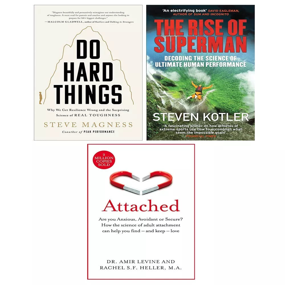 Do Hard Things Steve Magness (HB), Attached, Rise of Superman 3 Books ...