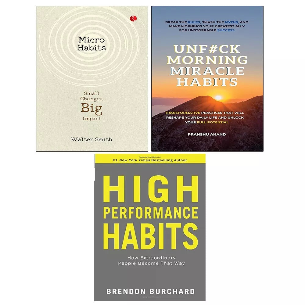 Micro Habits, UnF#ck Morning Miracle Habits, High Performance Habits 3 ...