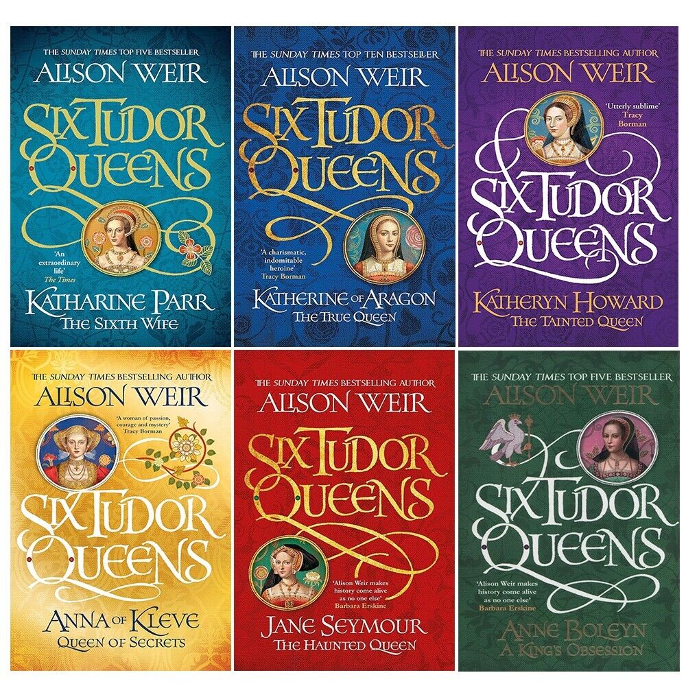 Six Tudor Queens 6 Books Set by Alison Weir Katheryn Howard,Katherine ...