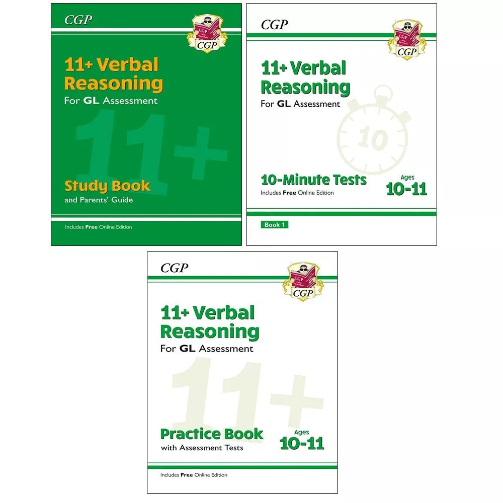 CGP'S unbeatable revision for 11+ Verbal Reasoning 3 Books set (GL ...