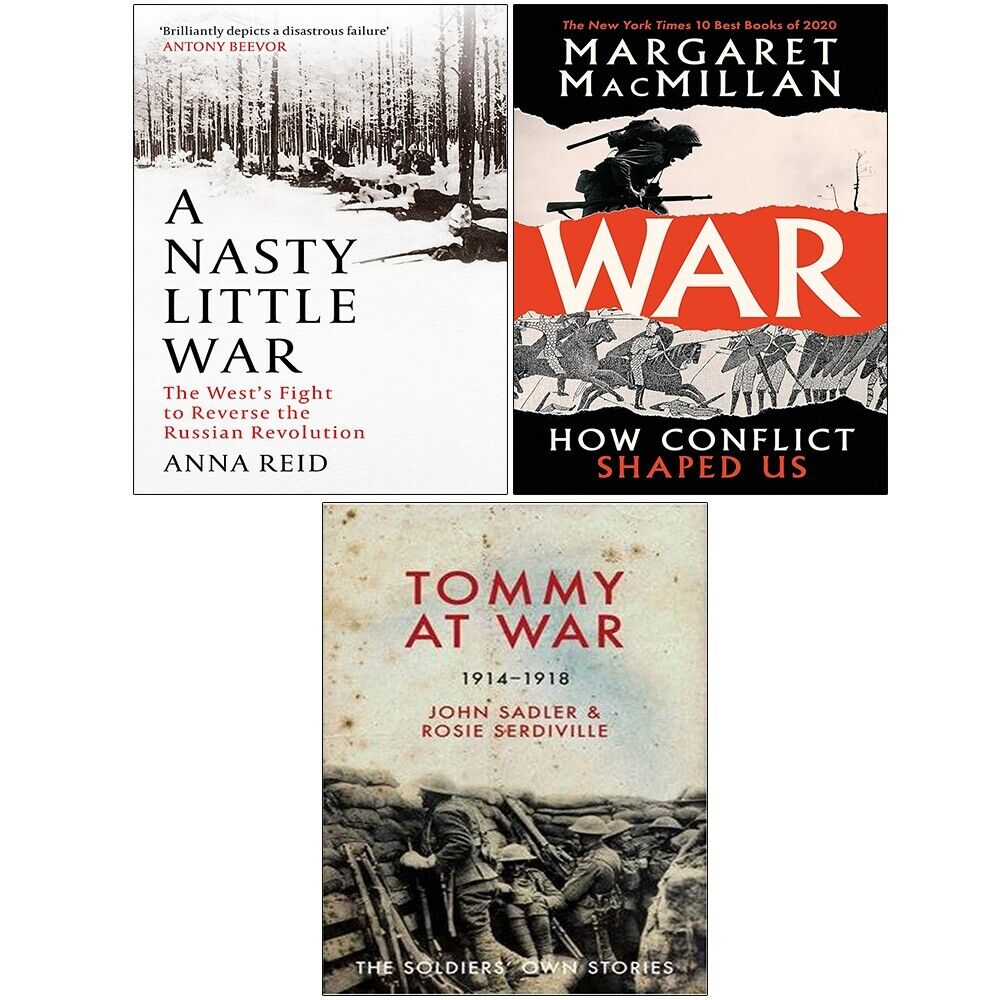 Anna Reid A Nasty Little War, War Margaret MacMillan,Tommy At War 3 Books Set HB | The Book Bundle