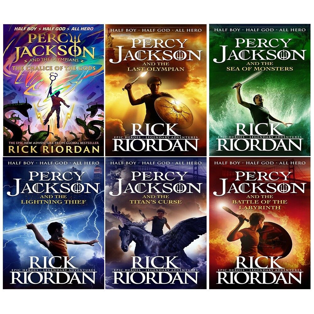 Percy Jackson Series 6 Books Collection Set by Rick Riordan Olympians ...