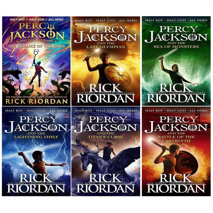 Percy Jackson Series 6 Books Collection Set by Rick Riordan Olympians ...