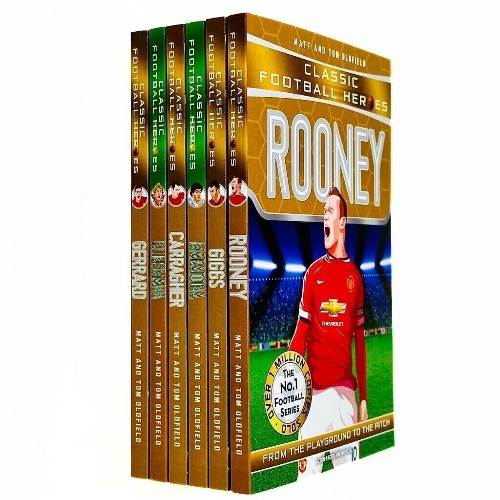 Classic Football Heroes Series 6 Books Collection Set (Giggs, Gerrard ...