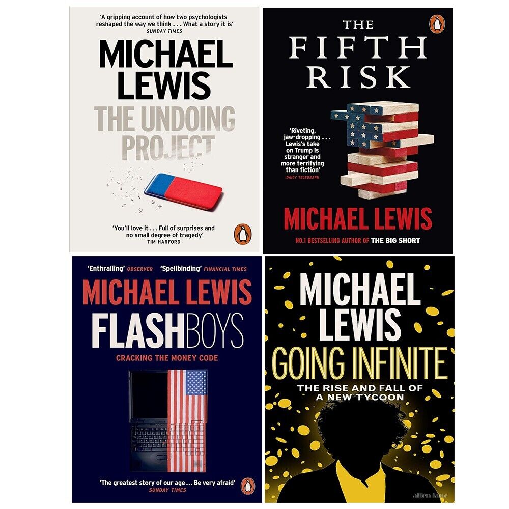 Michael Lewis Collection 4 Books Set Undoing Project,Flash Boys,Going ...