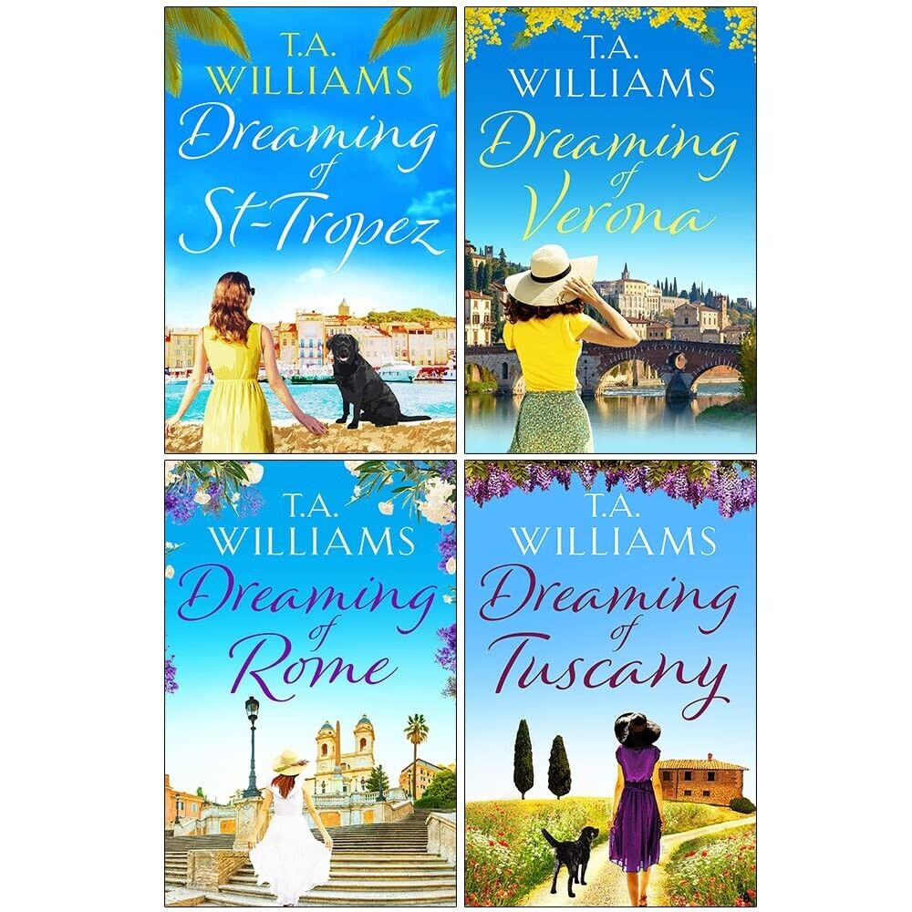 T A Williams 4 Books Collection Set Dreaming of St-Tropez, Verona, Rome ...