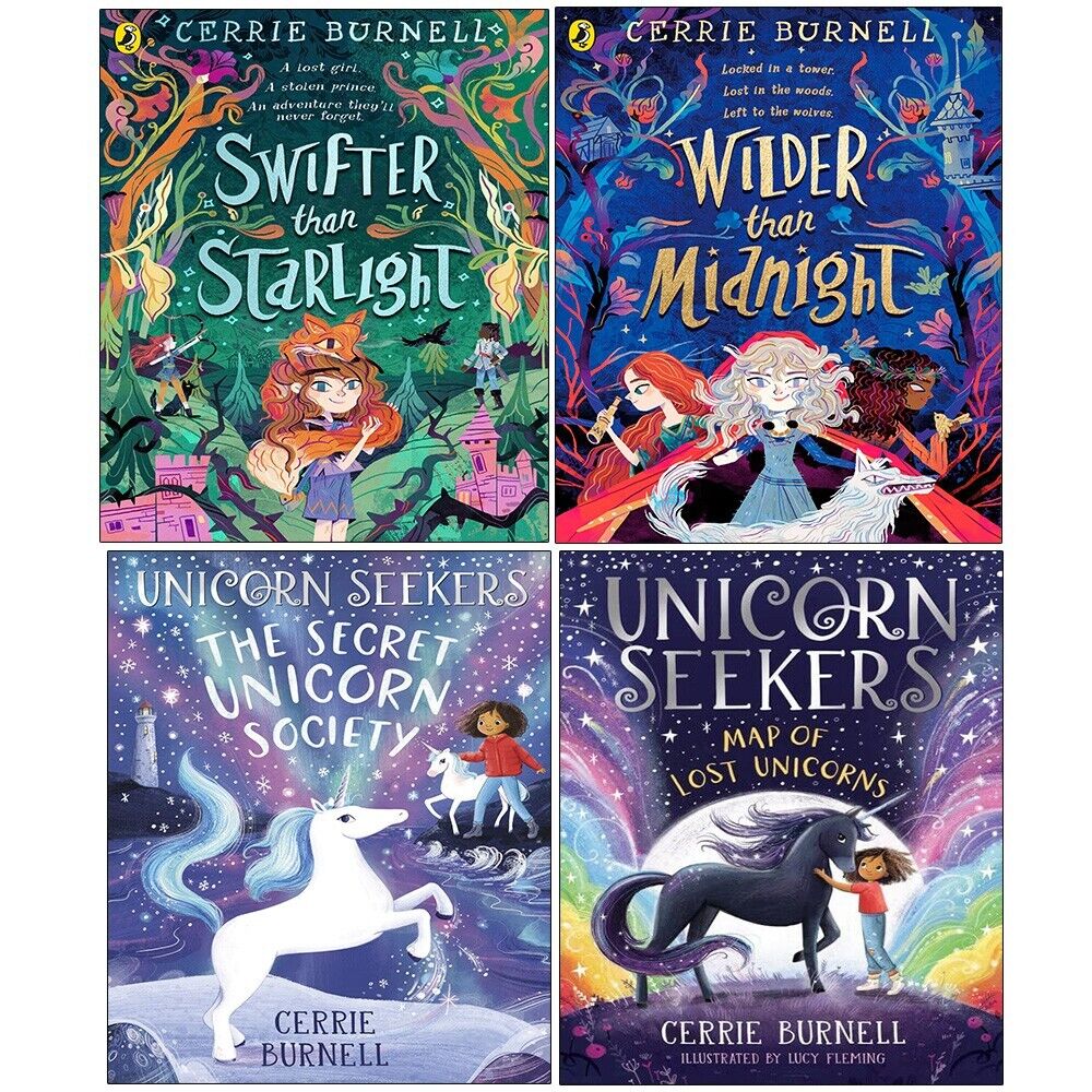 Wilder Than Midnight and Unicorn Seekers Series 4 Books Set by Cerrie ...
