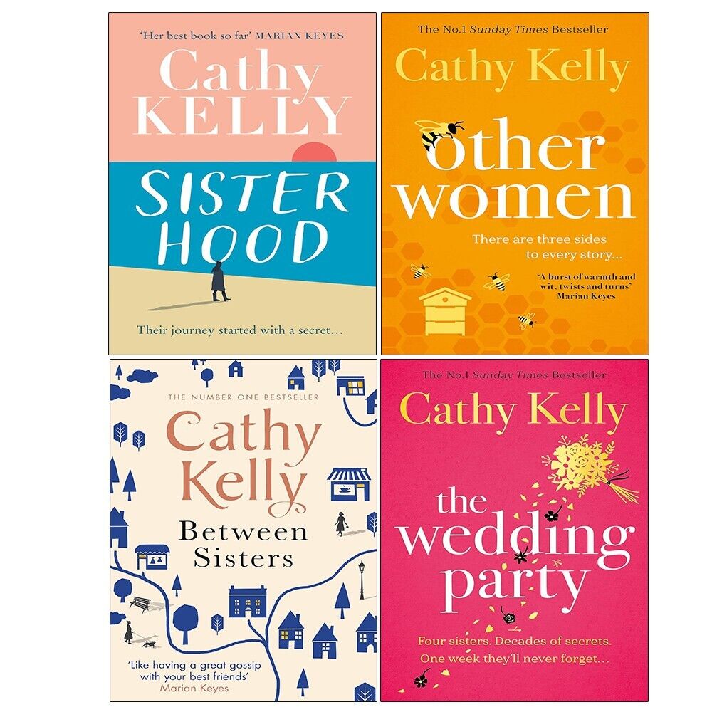 Cathy Kelly Collection 4 Books Set Sisterhood, Wedding Party, Between ...