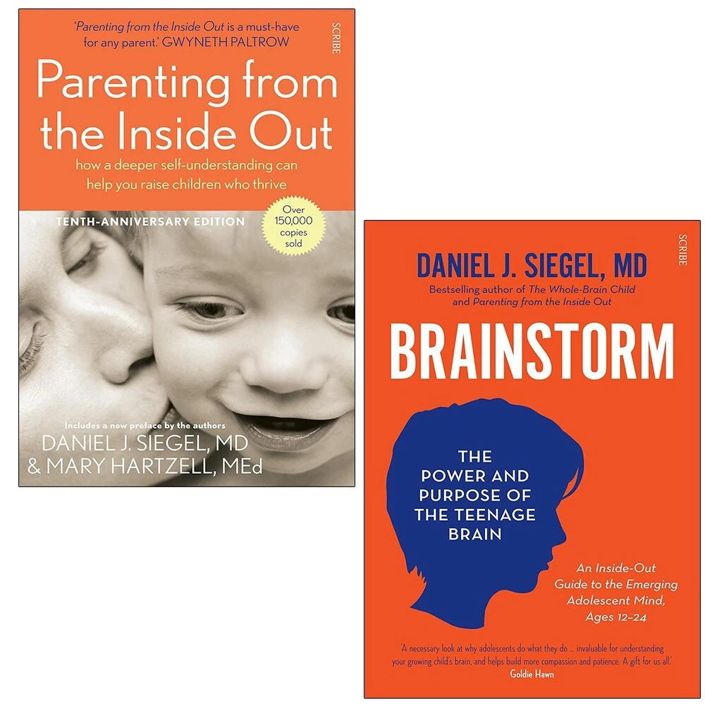 Daniel J. Siegel MD 2 Books Collection Set Brainstorm, Parenting from ...