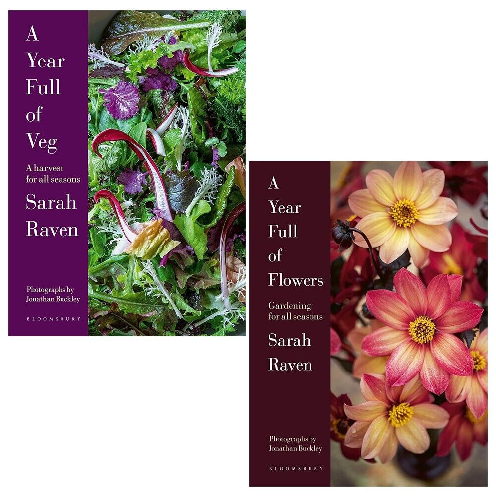 Sarah Raven Collection 2 Books Set A Year Full of Veg, Flowers Hardcov ...