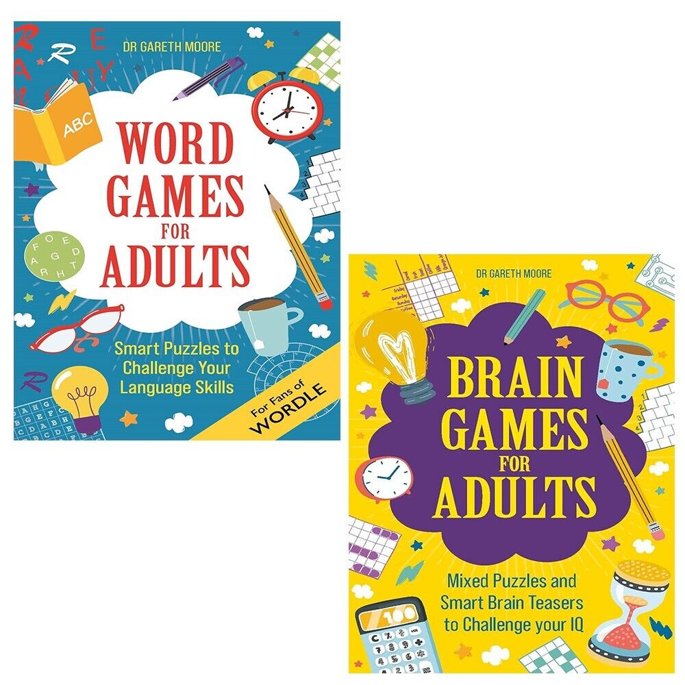 Gareth Moore Collection 2 Books Set Word Games for Adults,Brain Games ...