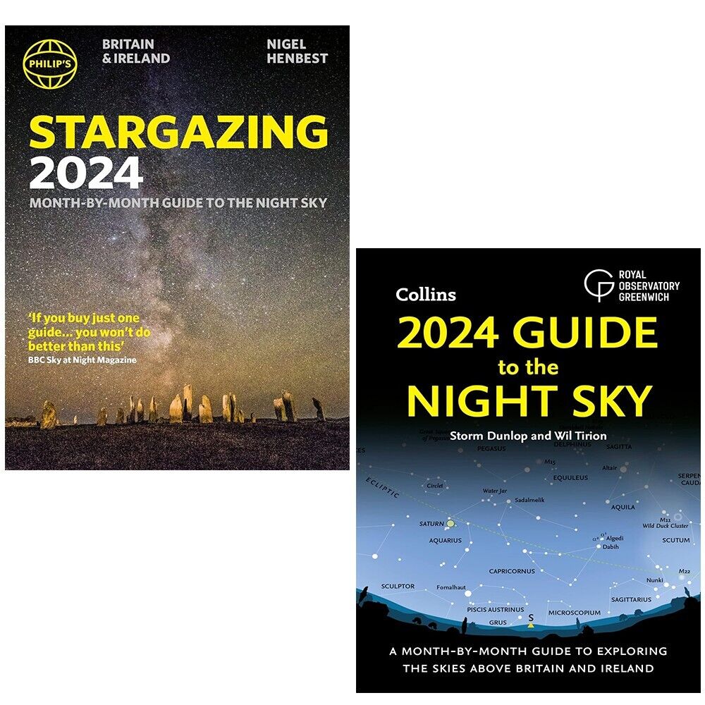 Philip's Stargazing 2024 Nigel Henbest, 2024 Guide to the Night Sky 2 Books Set | The Book Bundle