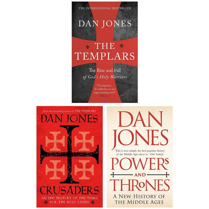 Dan Jones Collection 3 Books Set (Templars,Crusaders, Powers and ...