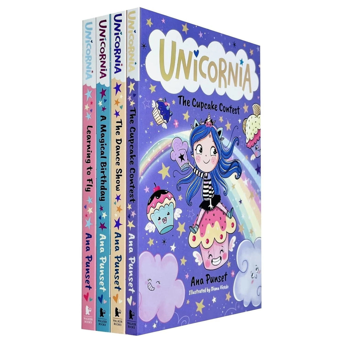 Unicornia Series 4 Books Collection Set by Ana Punset Learning to Fly, A Magical Birthday | The ...