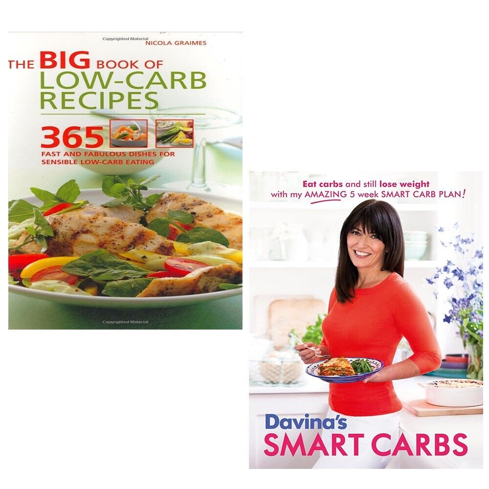 Big Book of Low-Carb Recipes,Davina's Smart Carbs Davina McCall 2 Books ...