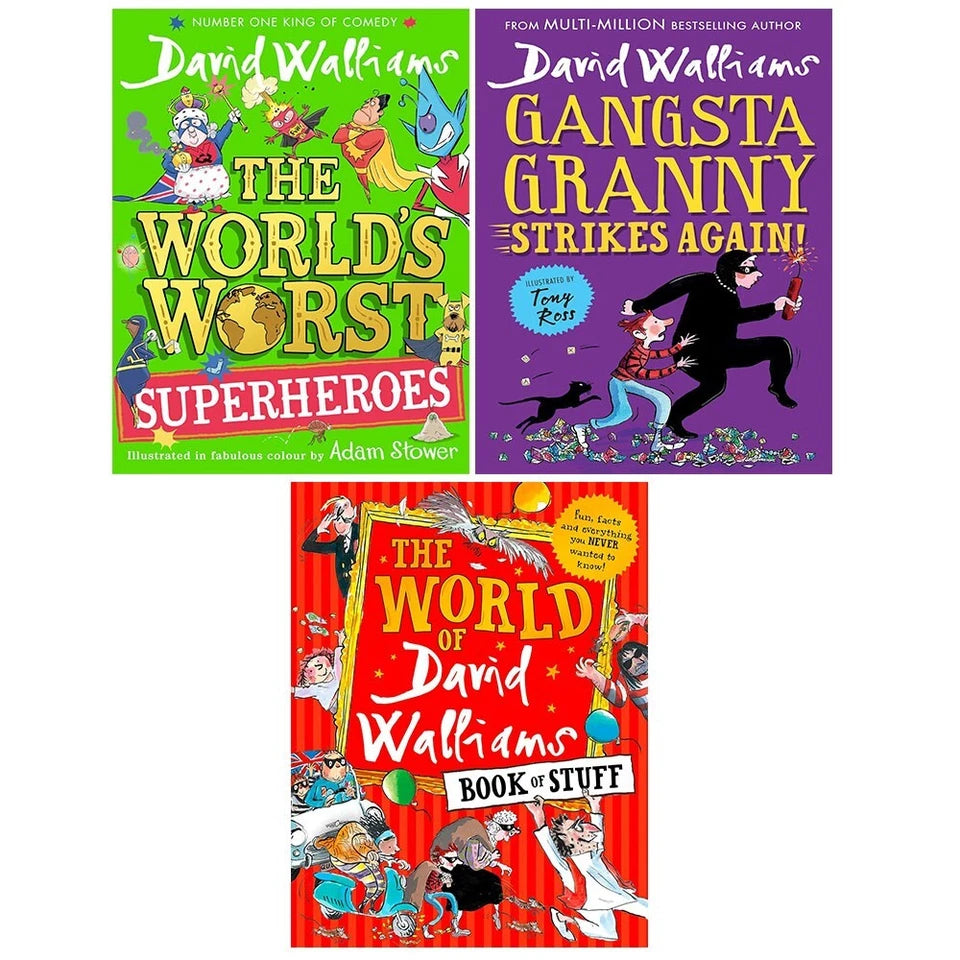 David Walliams 3 Books Set World’s Worst Superheroes,Gangsta Granny ...