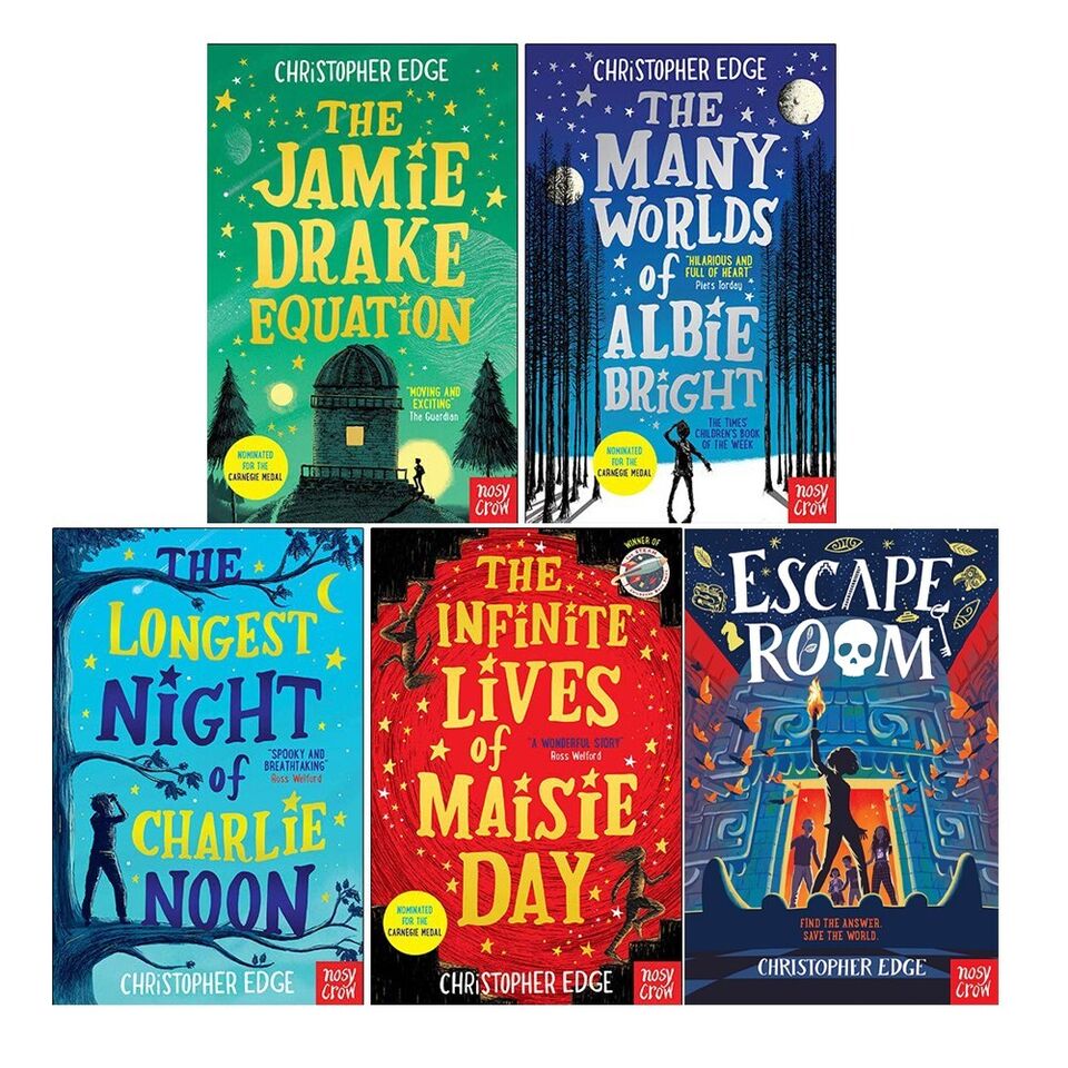 Christopher Edge 5 Books Collection Set Escape Room, Many Worlds of ...