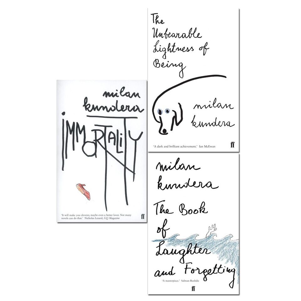 Milan Kundera Collection 3 Books Set Immortality, Unbearable Lightness ...