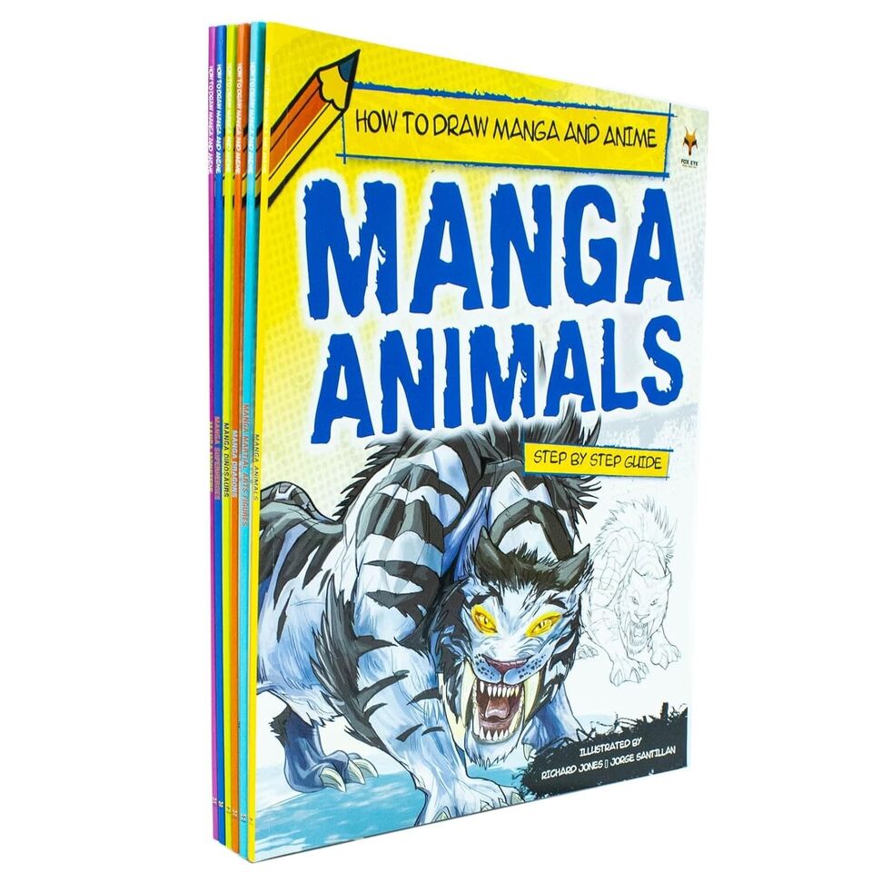 Step By Step Guide How To Draw Manga and Anime For Beginners 6 Books ...