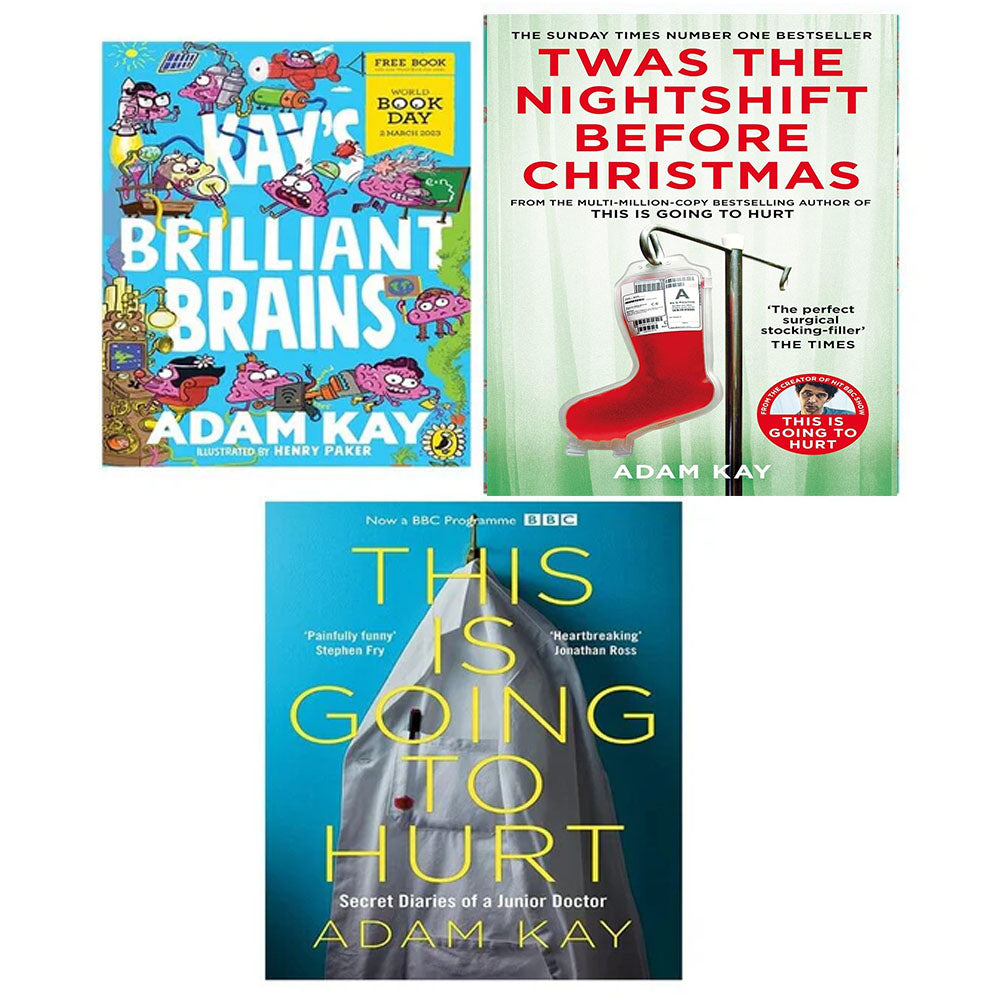 Adam Kay Collection 3 Books Set Kays Brilliant Brains, Twas Nightshift ...