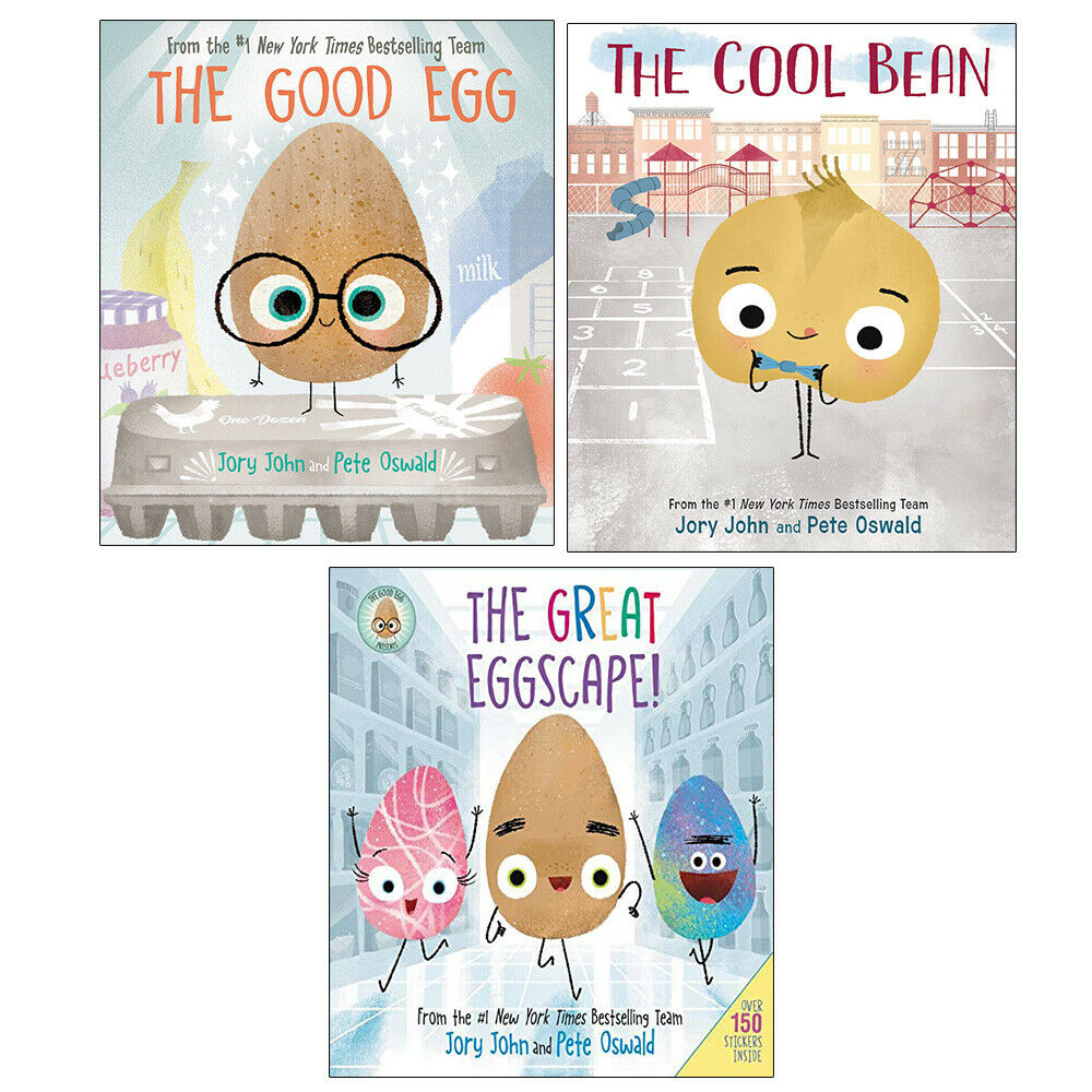 Jory John 3 Books Collection Set (Good Egg Presents, Cool Bean, Good E ...
