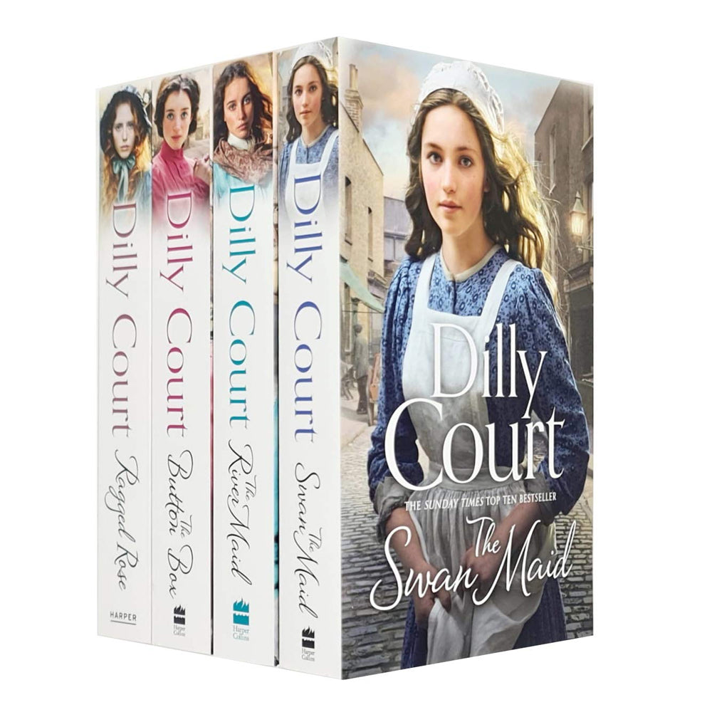 Dilly Court Collection 4 Books Set Pack Swan Maid,River Maid,Ragged ...