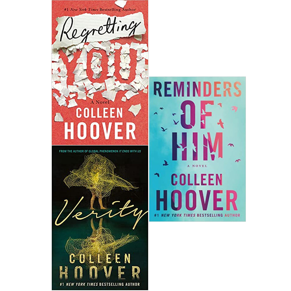 Colleen Hoover 3 Books Set (Regretting You, Verity, Reminders of Him ...