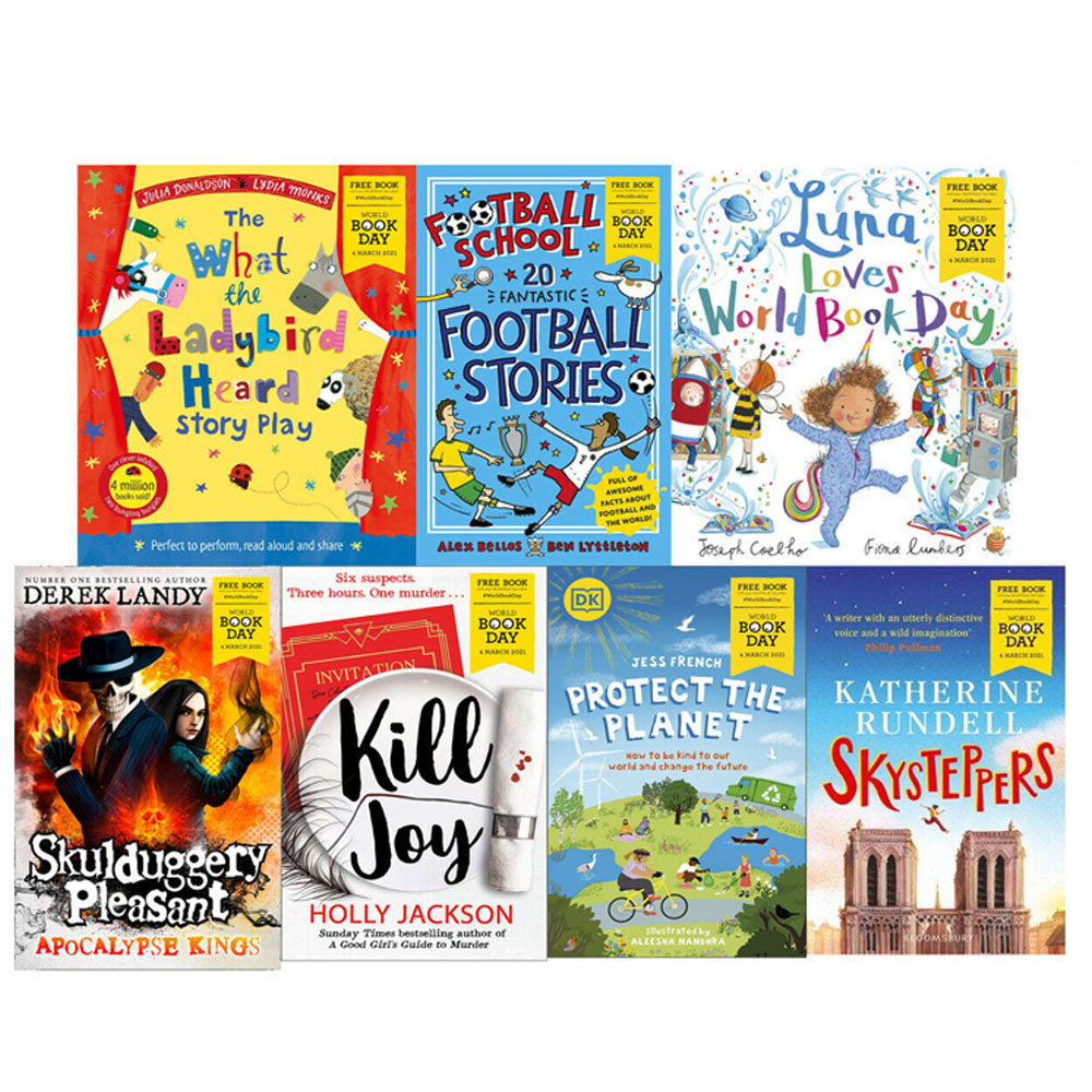 World Book Day 2021 : 7 Books Collection Set (Ladybird,Football ,Luna ...