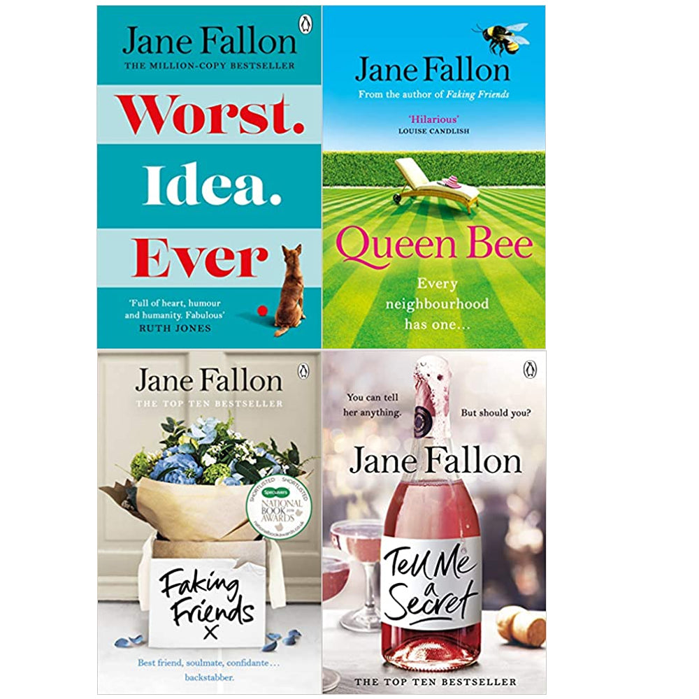 Jane Fallon 4 Books Collection Set (Worst Idea Ever, Queen Bee, Faking ...