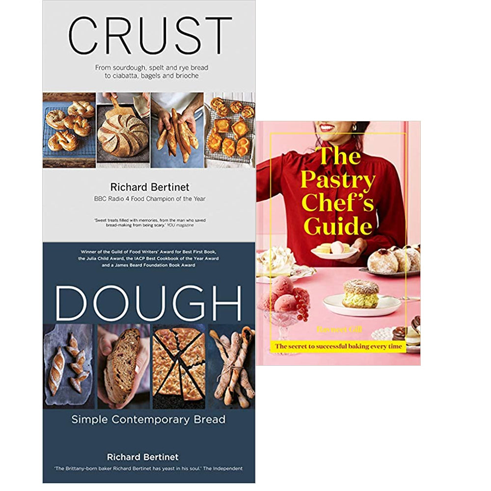 Crust Sourdough, Dough, Pastry Chef's 3 Books Collection Set